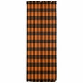 Black Orange Plaid Door Curtains for Door Window, French Sidelight ...