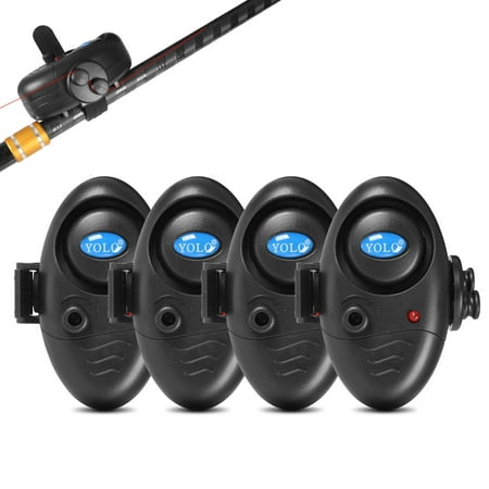 4pcs Electronic Fish Bite Alarm with Adjustable Fishing Buffer Alarms ...