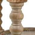 A&B Home Traditional Natural Wood Rattan Table, Open Cane Shelf - 29 ...