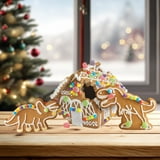 Jurassic World Dinosaur Gingerbread House Kit with Dinosaur Cookies, 20 ...