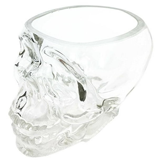 Skeleton Skull Glass Bowl Drink Stationery Office Holder Figurine ...