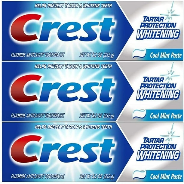 Crest Tartar Protection Whitening Toothpaste, Cool Mint Paste, 8.2 oz ...
