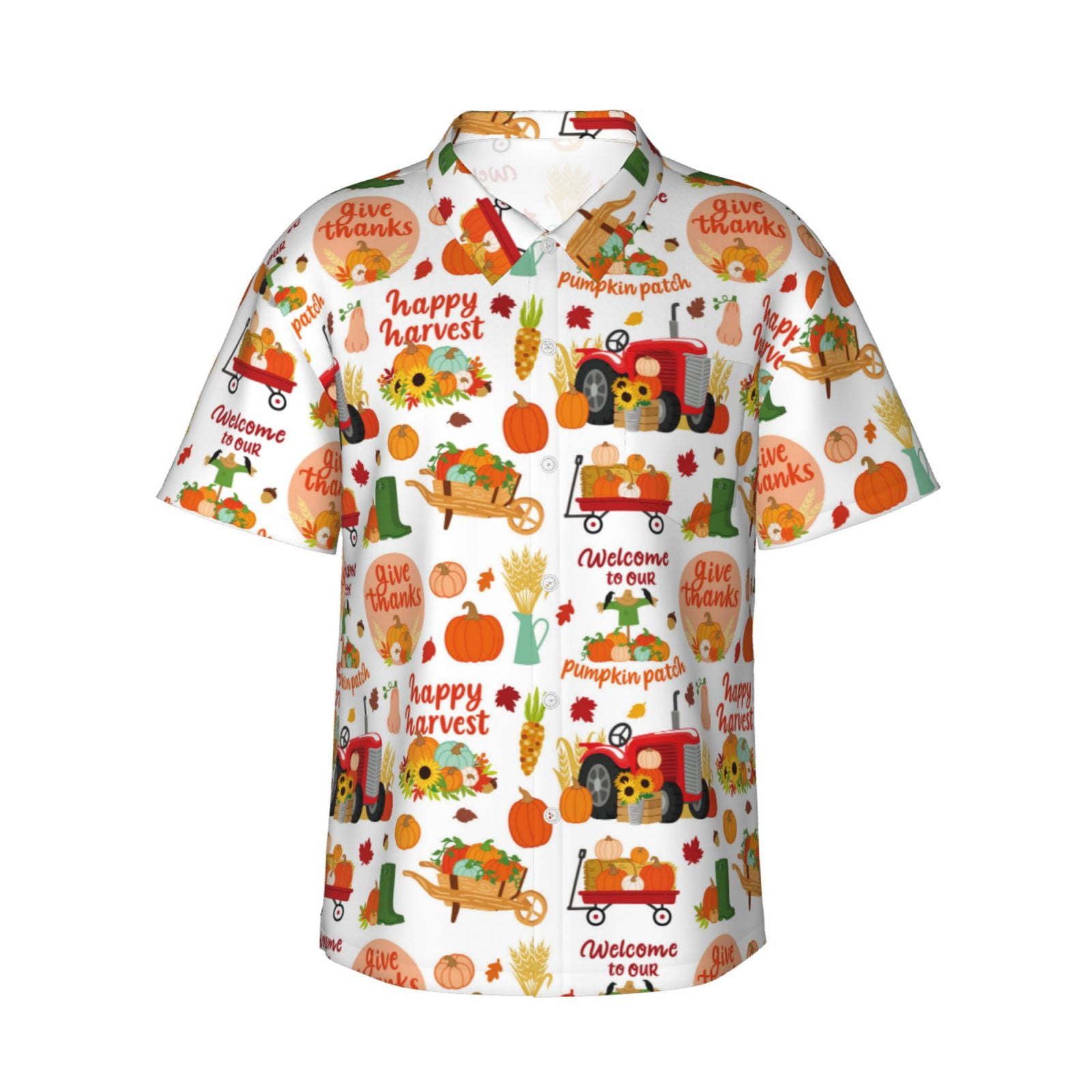 Fotbe Fall Farm Pumpkin Camisa Hawaiana para Hombre Unisex – Camisa ...