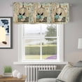 Black Birds Birdcage Valances for Windows Blue Flowers Retro Background ...