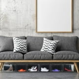 iMounTEK Collapsible Shoe Box Stackable Shoe Storage Bin with Magnetic ...