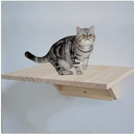 Wall Mounted Cats Climbing Frame Cats Tree Solid Wood Cats Jumping ...