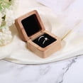 2 slots Walnut Wooden Display Box Wedding For Case Portable Jewelry ...
