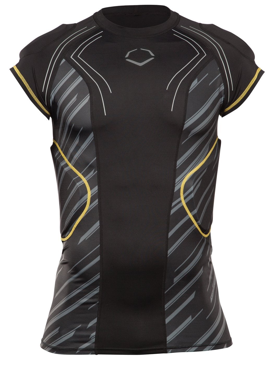 EvoShield CustomTech EvoAlpha Football Rib Shirt Black Grey - Walmart.com