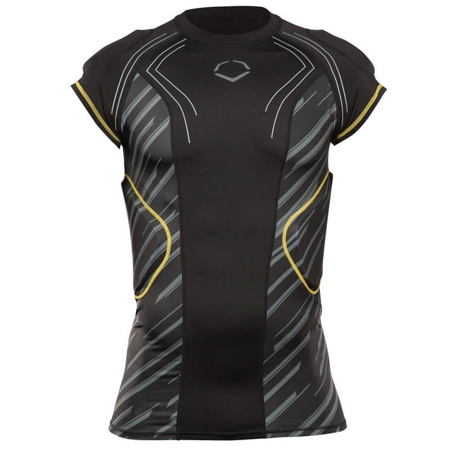 EvoShield CustomTech EvoAlpha Football Rib Shirt Black Grey - Walmart.com