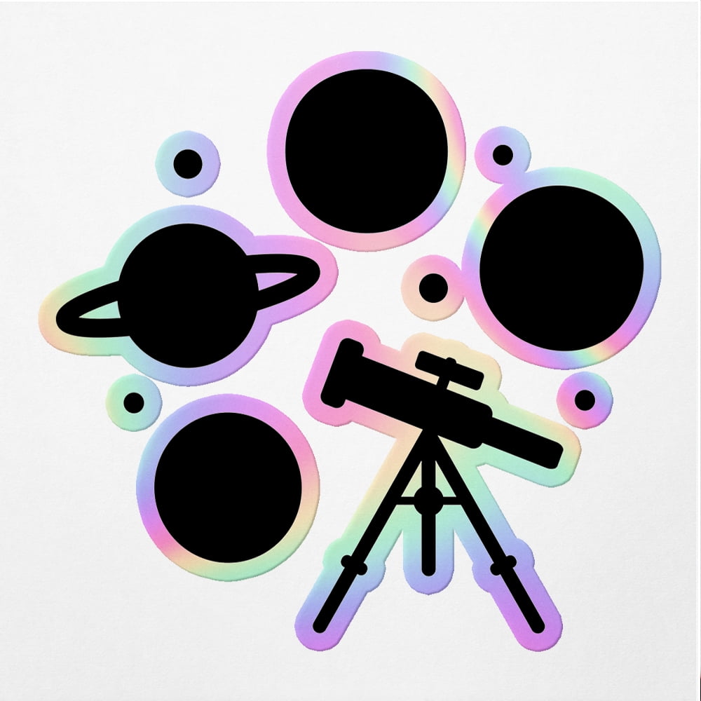 Vinyl Stickers Decals Of Planets Telescope Illustration - Apply On Any ...