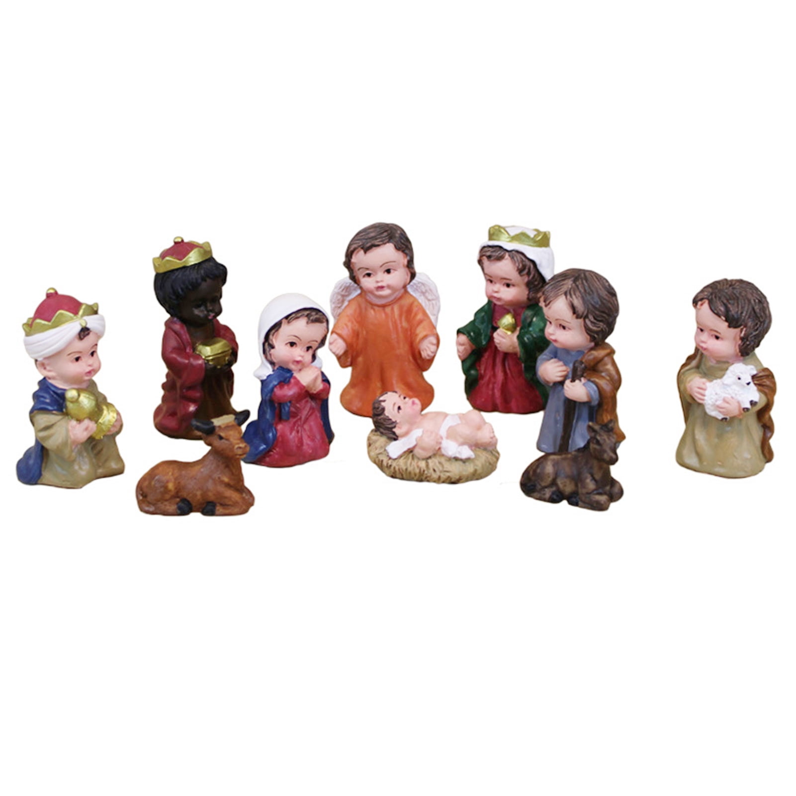Buy MINOCOOL 10-Piece Cute Nativity Set - Christmas Manger Scene ...