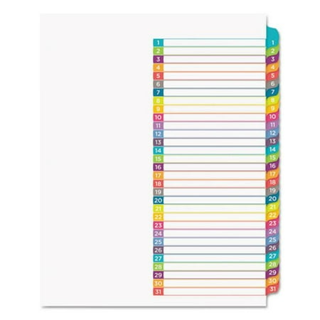 Avery-Dennison 11846 Ready Index Table Of Contents Dividers, 1-31 ...