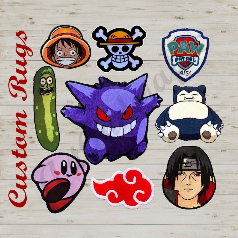 Custom Rugs Tufted Custom Name Rug Customized tufting rug Anime Tuft ...