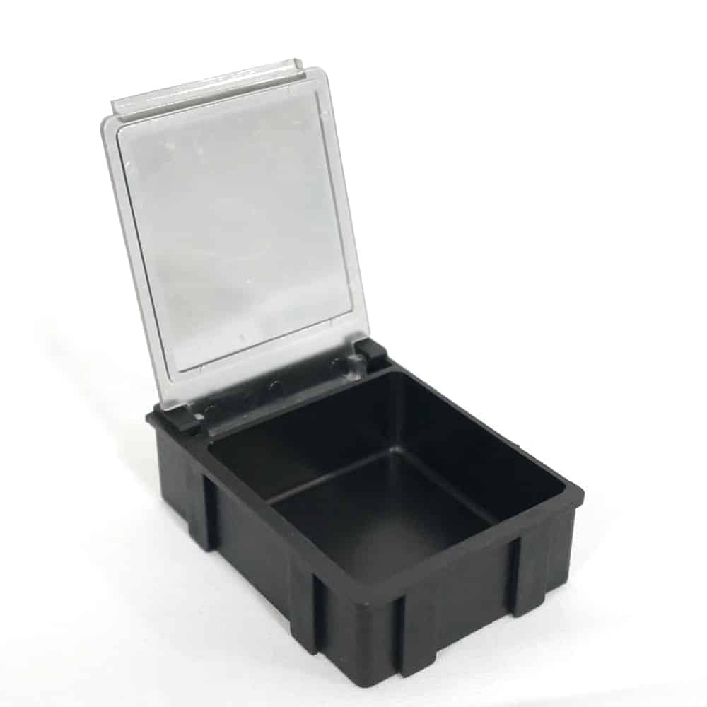 ESD Safe SMD Component Storage Boxes, Conductive Plastic - Black Lids ...