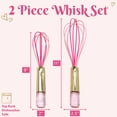 Paris Hilton 2 Piece Whisk Set with Pink Jewel Shaped Handle, Silicone ...