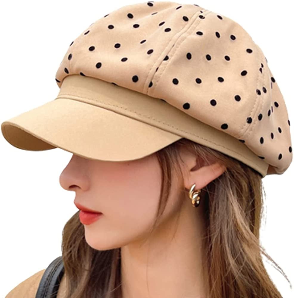 CoCopeaunts Newsboy Hats for Women, Women Newsboy Cap Winter Felt Retro ...