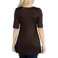 24/7 Comfort Apparel Women's Elbow Sleeve Swing Tunic Top - Walmart.com