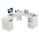 DWVO 59 Inch L-Shaped Desk with Power Outlet & USB Ports, Office Desk ...
