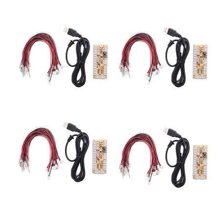 4X Zero Delay Arcade Game USB Encoder Pc to Joystick for Mame & Raspberry Pi Retropie Projects ...