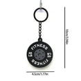 Gym Enthusiast Keychain Rubber Barbell Charm With Metal Chain 45lb ...
