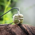 Unakite Jasper Gemstone Pendant Necklace - 18-22 Inch Adjustable Cord ...