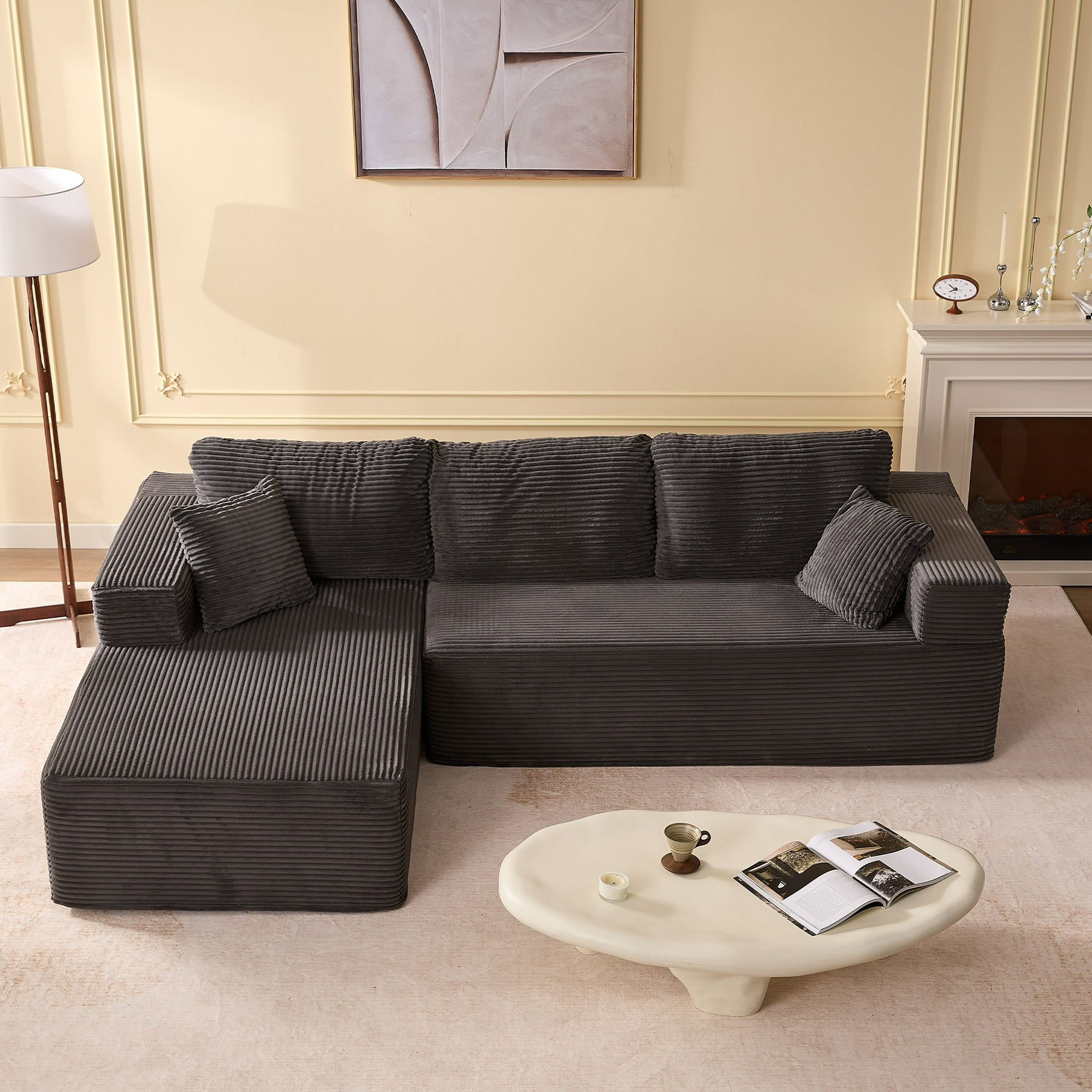 Click here for Bigsyy Modern Style 107 Inches Boneless Couch  Mod... prices