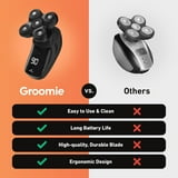 Groomie BaldiePro Handheld Cordless Electric Head Shaver Kit for Bald ...
