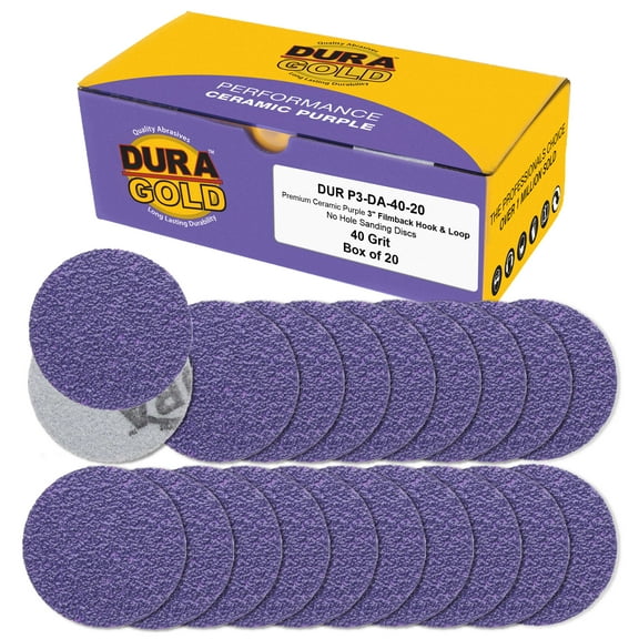 Premium 80 Grit 3" Purple Film Ceramic Sanding Discs, Box of 30 - Hook ...