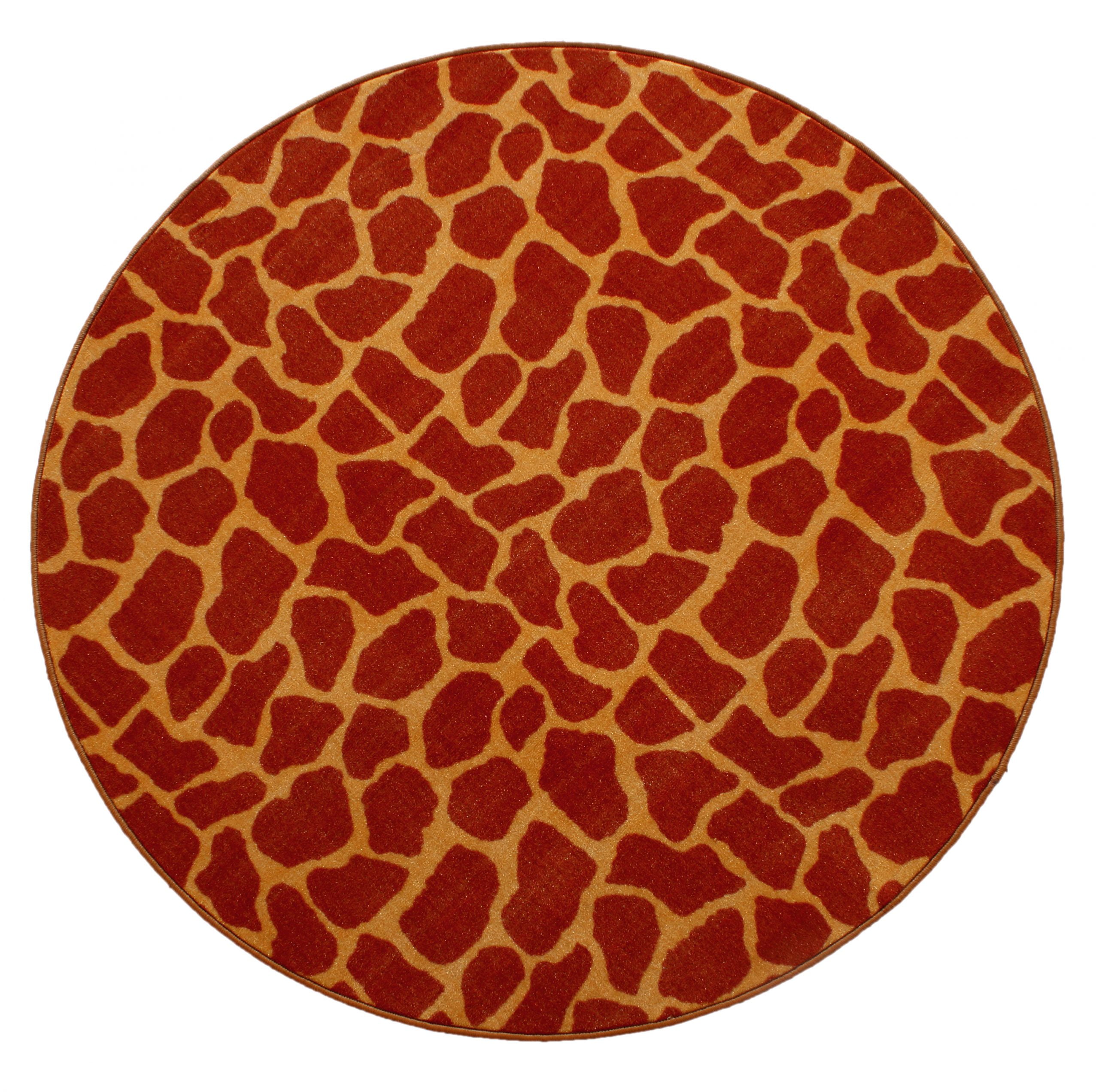 Furnish My Place Animal Print Rug - 7 ft. Round, Giraffe On Stilts ...