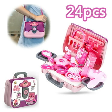 Kids Beauty Salon Set: Pretend Play Makeup Kit with Hair Station ...