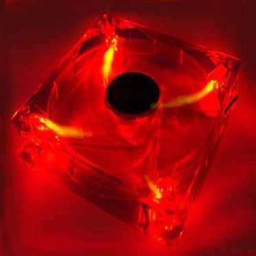 ROCKSOUL DCF-104120RL 120mm Red LED Case Fan, Transparent - Walmart.com