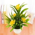 Artificial Flowers Plant Pot Simulate Fake Plastic Flowers Home Office ...