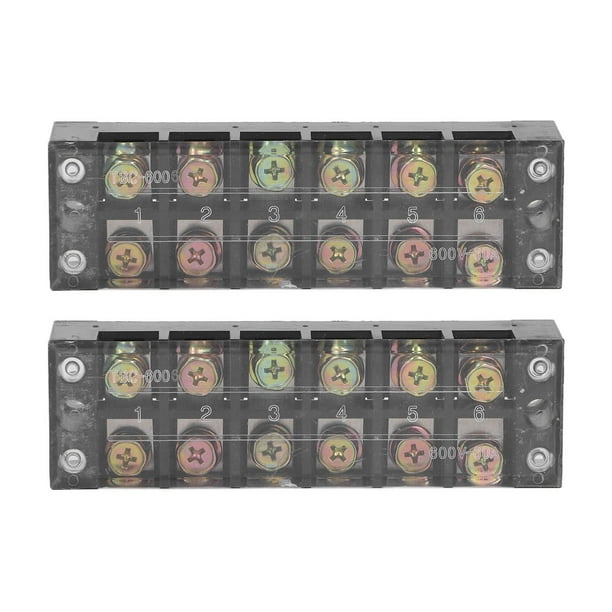 600V 60A Wire Barrier Block Terminal Strip, Easy Wiring PC Shell Dual ...