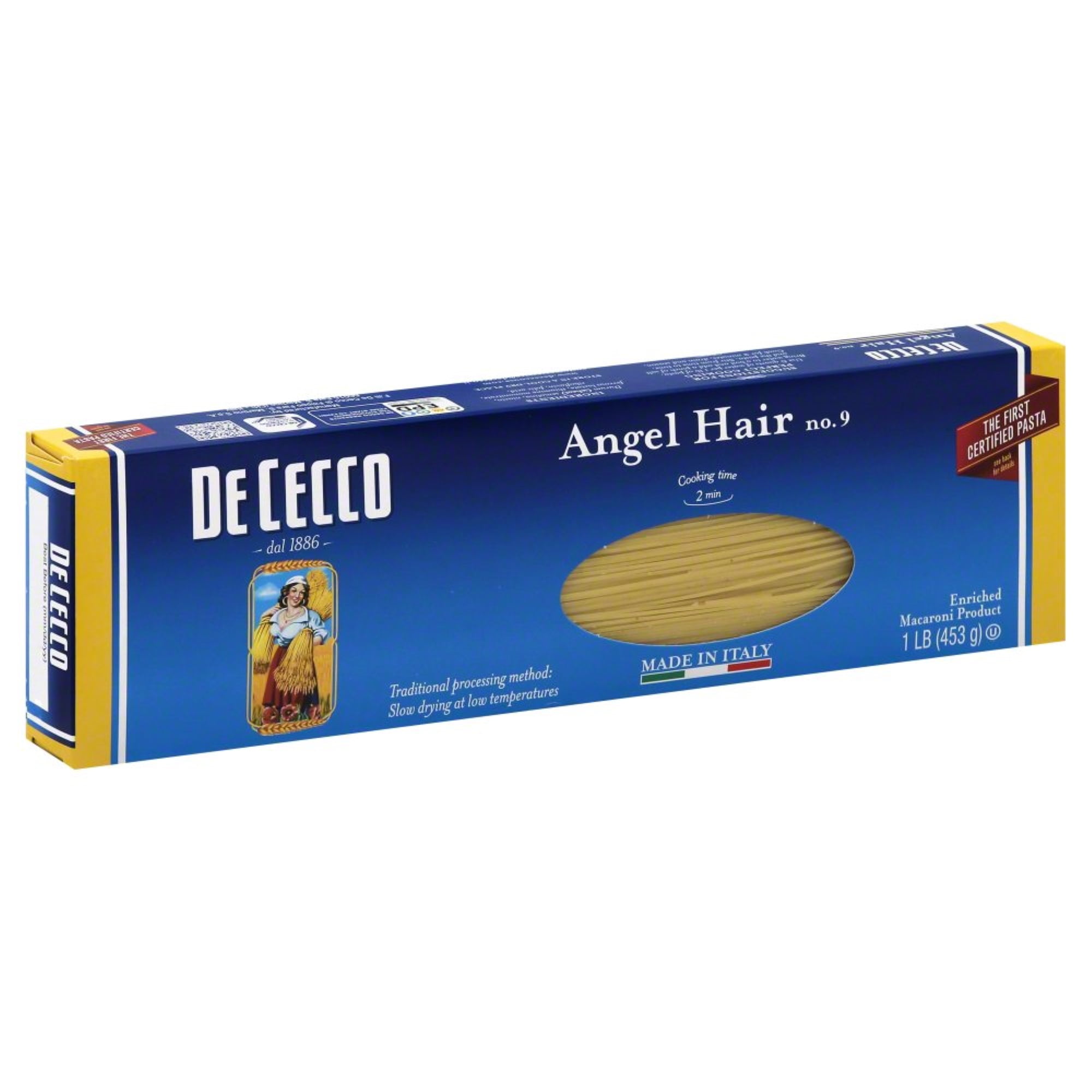 DE CECCO, PASTA ANGEL HAIR, 16 OZ, (Pack of 20) – Walmart Inventory ...
