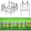 Outdoor Metal 25-Panel Flat-Top Garden Fence, 27ft Connectable, 24"x13 ...