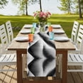 Abstract Mountain Burlap Cotton Table Runner 13x36 Inches Short, Modern ...