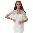 MSemis Women Cover Up Fringed Evening Cape Shawl Wrap Bridal Dresses ...