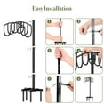 Detachable Heavy Duty Metal Garden Hose Holder, Freestanding Reel Rack ...