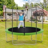10FT Trampoline with Safety Enclosure Net ,Outdoor Jump Round ...