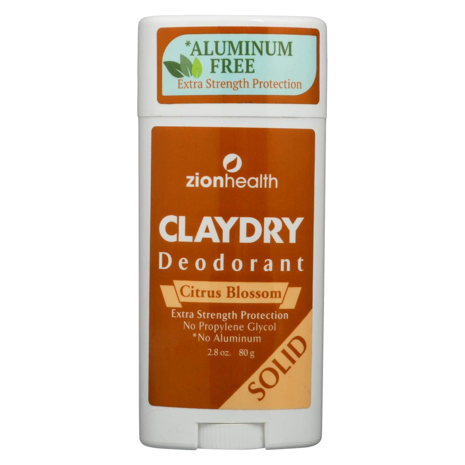 Zion Health Adama Clay Dry Desodorante Stick, Citrus Blossom, 2.8 oz ...