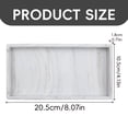 1 Pack Silicone Vanity Tray with Marble Pattern, Rectangular Bathroom ...