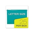 Pendaflex Colored Reinforced Hanging Folders, 1/5 Tab, Letter Size ...