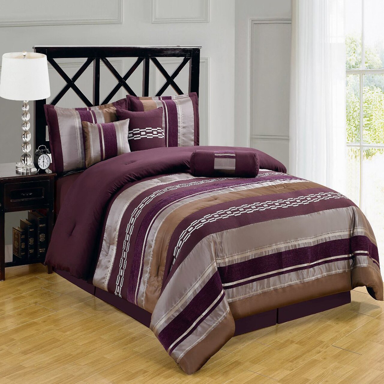 Clearance 7 Piece Comforter Sets Claudia King Size Walmart