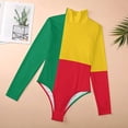 Cuban Flag Ladies Two Piece Long Sleeve Bikini Top Sexy Triangle Bikini ...