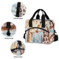 ALAZA Giraffes Forest Paint Insulated Lunch Box Large Reusable Cooler ...