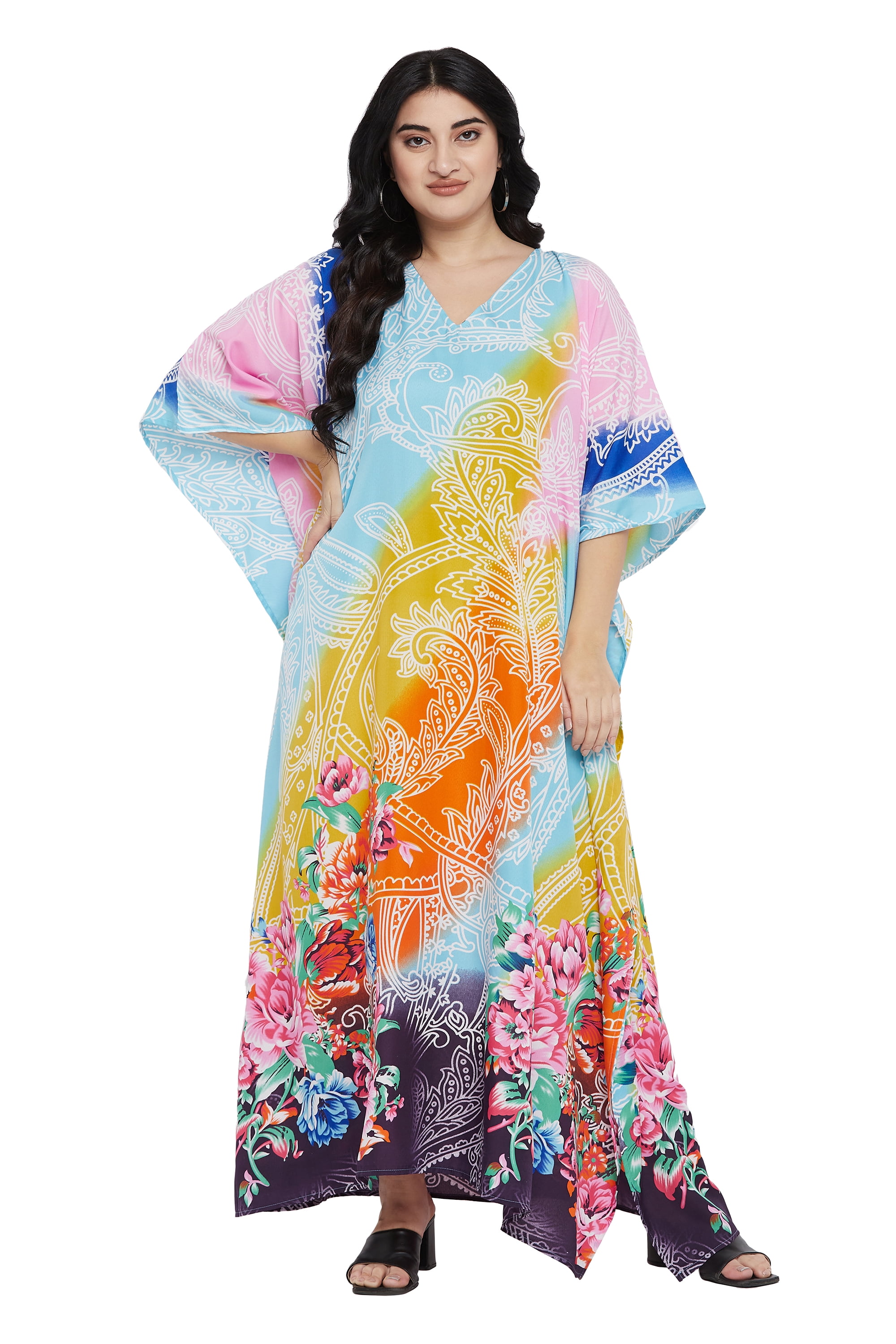 Gypsieblu Women Kaftans Dresses Caftan Long Maxi Printed Dress for ...