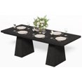 Dining Table for 4-6 People, Wooden Table, Rectangle Furniture with ...