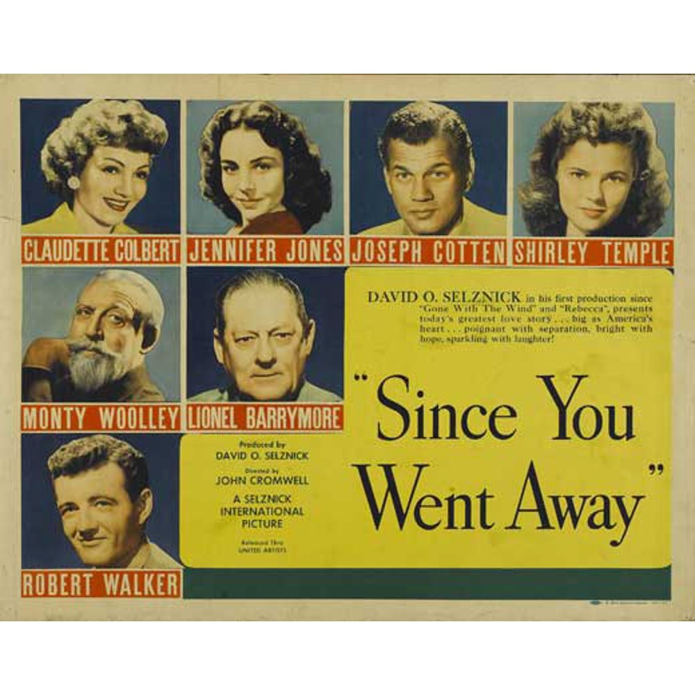 Since You Went Away Movie POSTER Half Sheet Style B 22 X 28 since-you-went-away-movie-poster-half-sheet-style-b-22-x-28