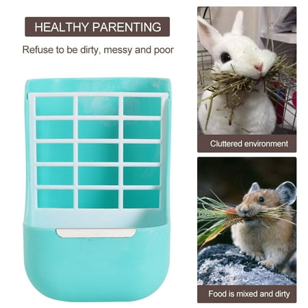 Clairlio 2 in 1 Rabbit Food Bowl Hay Grass Rack Small Animals Feeding ...