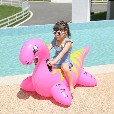 Inflatable Ride On Dinosaur Swimming Pool Float With Handles Thick PVC ...